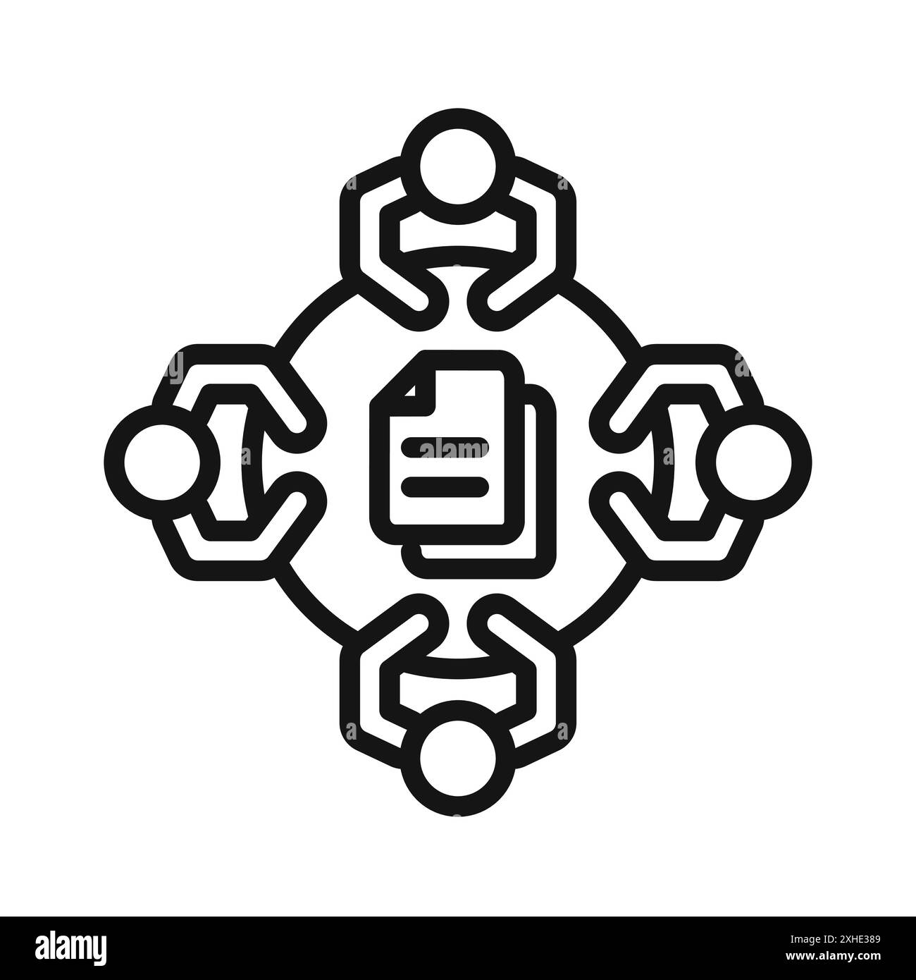 Business meeting icon Vector symbol or sign set collection in black and ...