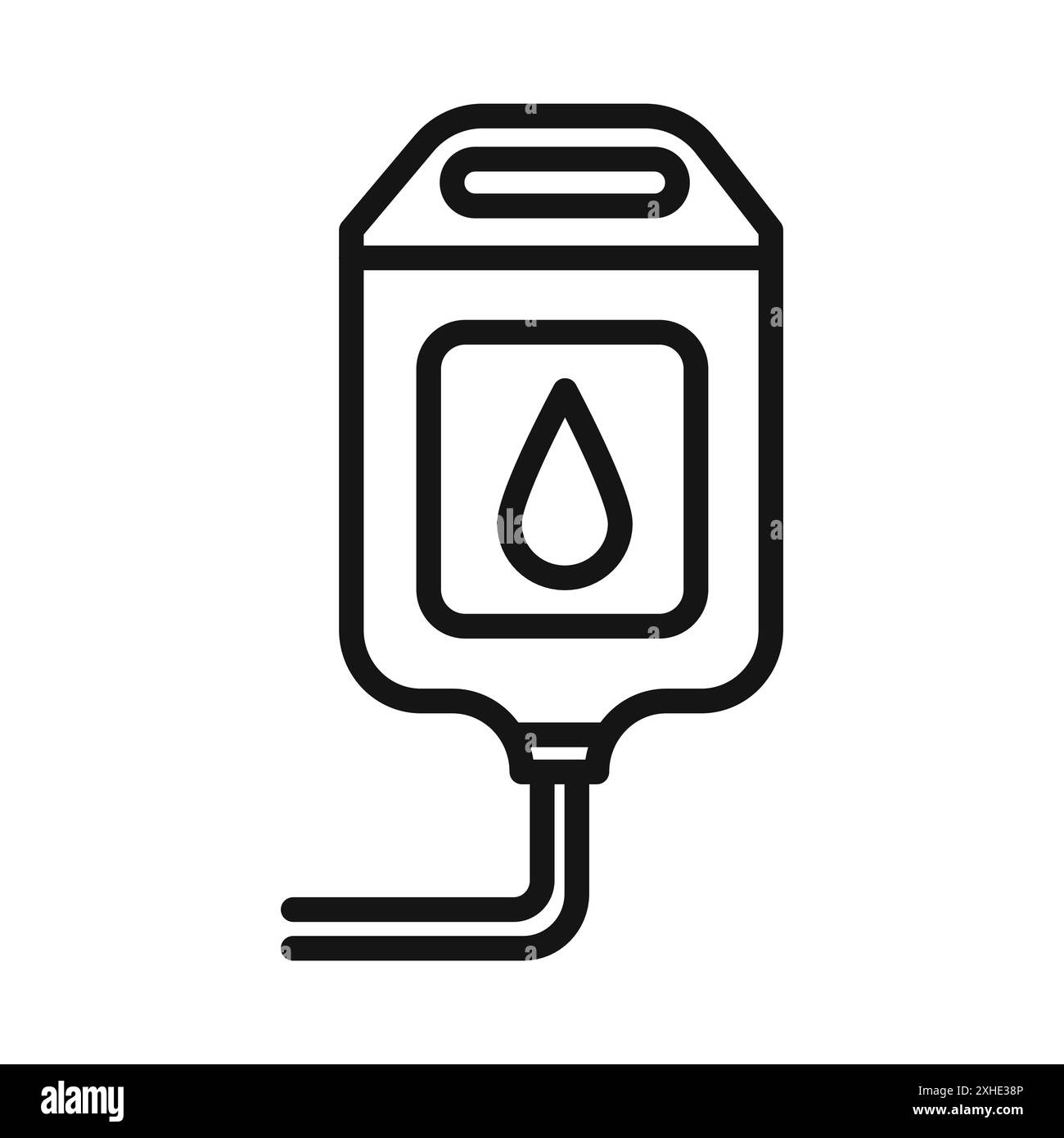 blood bag icon Vector symbol or sign set collection in black and white ...