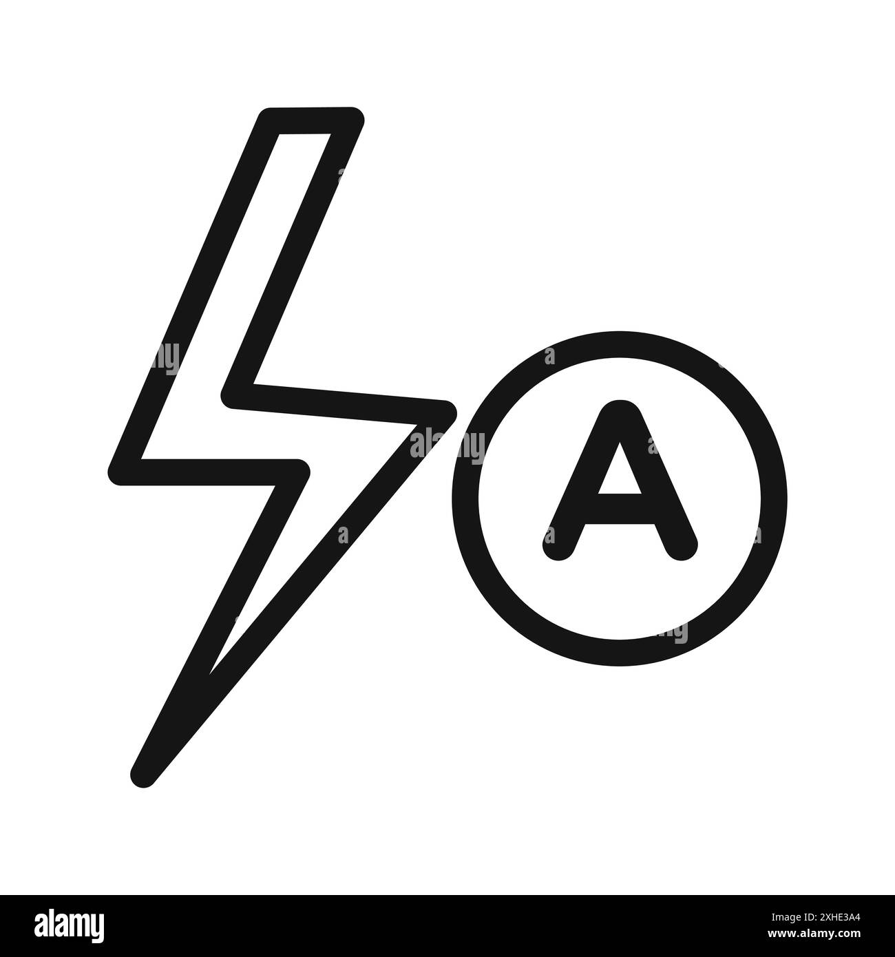 auto flash icon Vector symbol or sign set collection in black and white ...