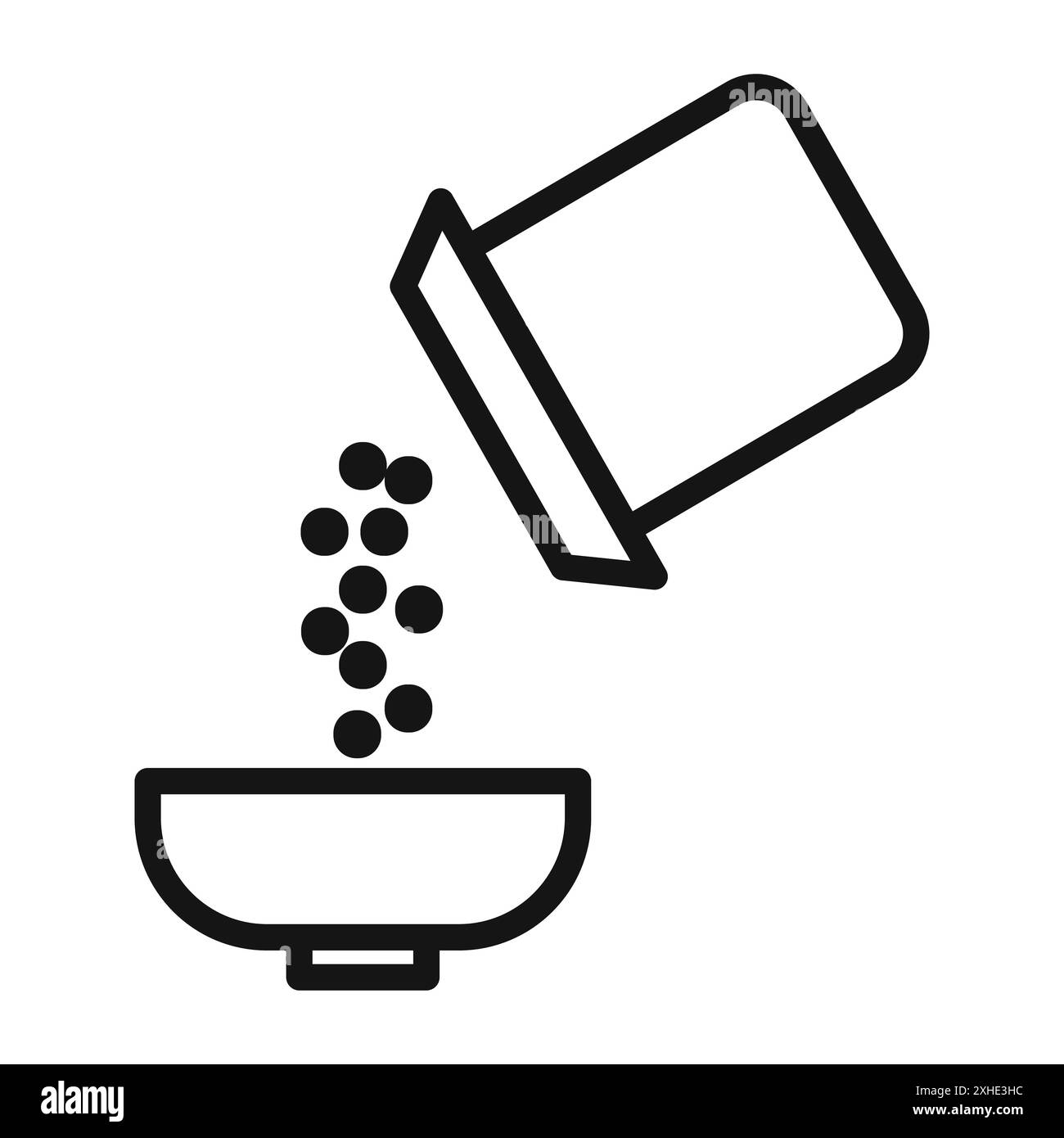 breakfast Flakes bowl icon Vector symbol or sign set collection in ...