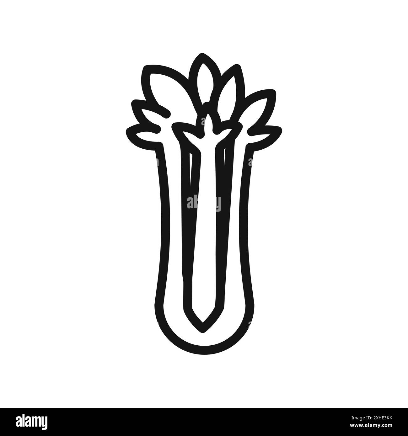 Celery icon Vector symbol or sign set collection in black and white ...
