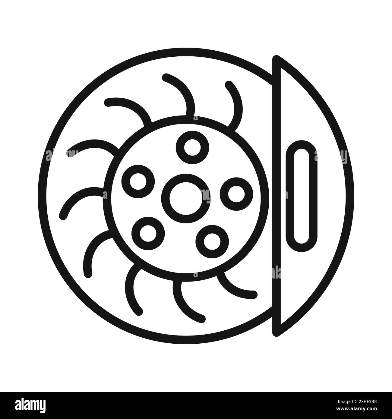 Car brake disk with caliper icon Vector symbol or sign set collection ...