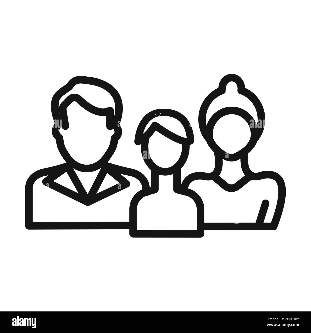 Child custody icon Vector symbol or sign set collection in black and ...