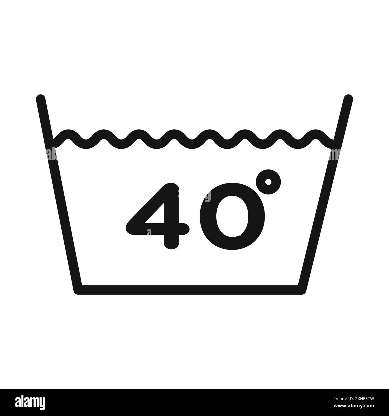 Clothing Care Icon Vector Symbol Or Sign Set Collection In Black And White Outline Stock Vector