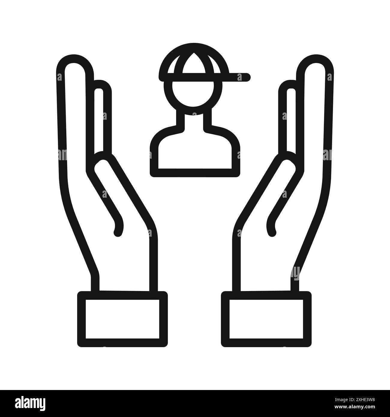 child protect icon Vector symbol or sign set collection in black and ...