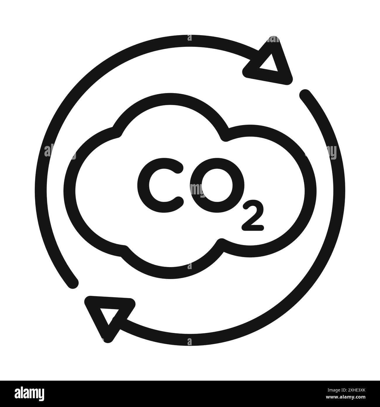 co2 gas carbon dioxide icon Vector symbol or sign set collection in ...