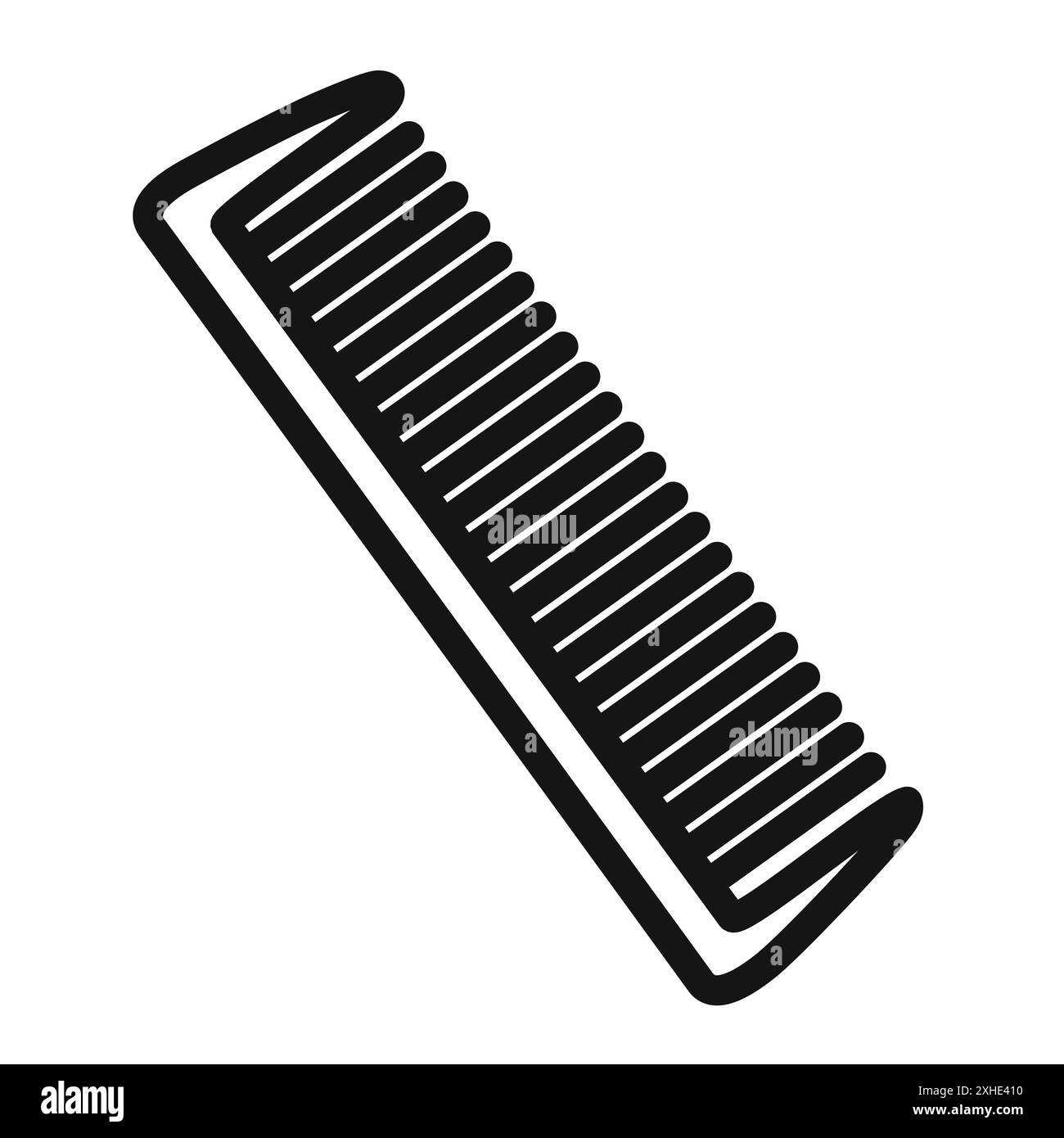 comb icon Vector symbol or sign set collection in black and white ...