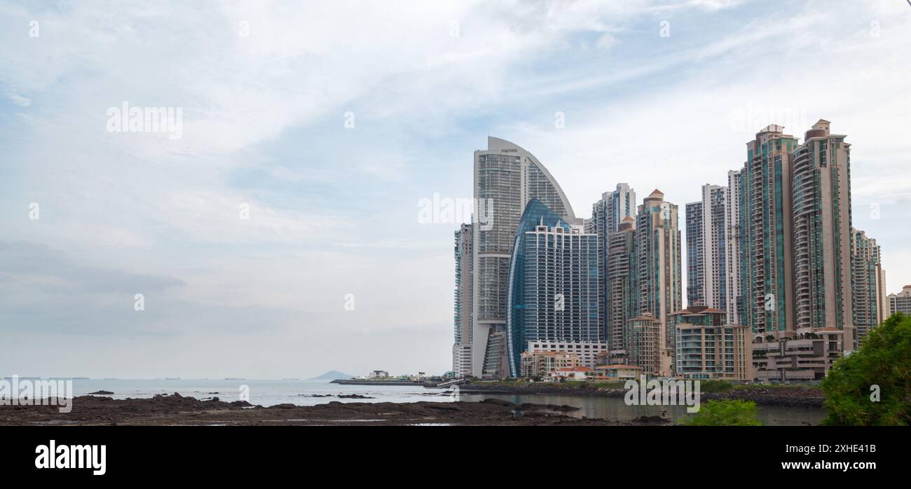 The modern architecture of the tower skyscrapers of downtown district ...