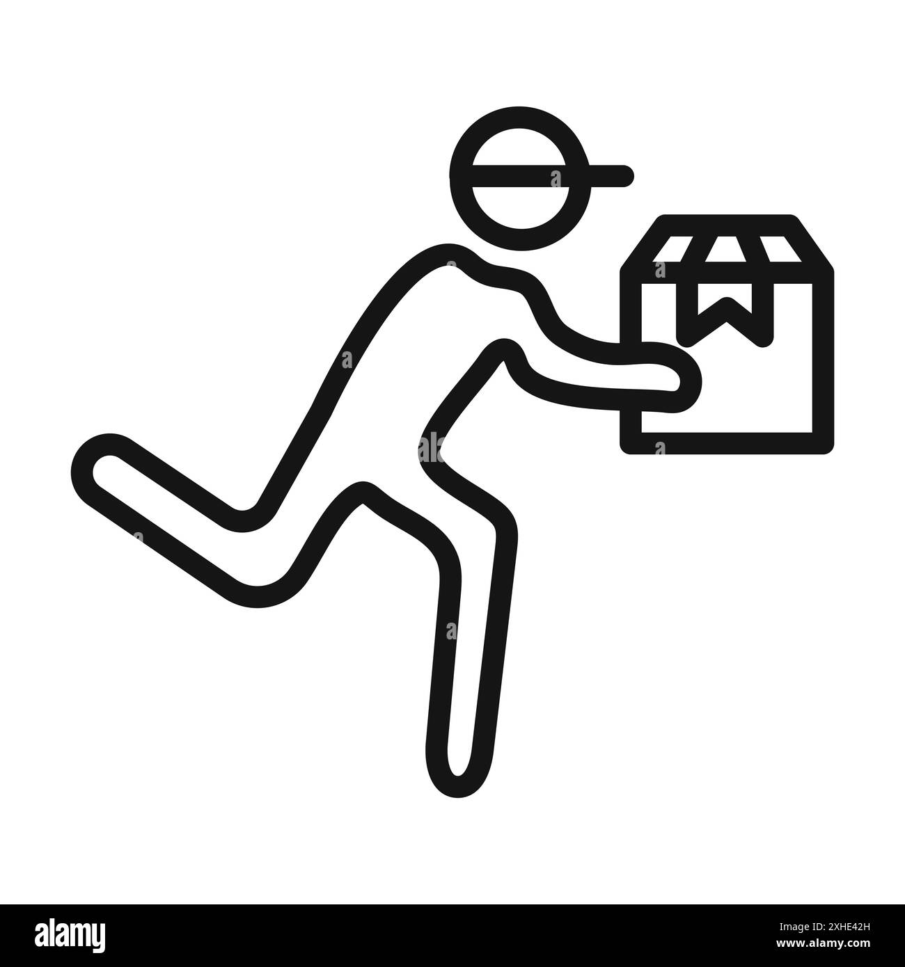 courier delivery icon Vector symbol or sign set collection in black and ...