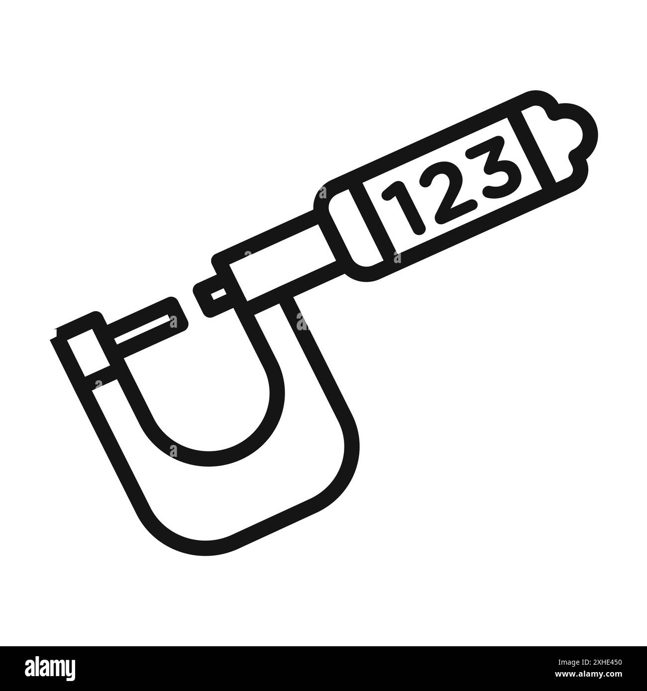 digital micrometer icon Vector symbol or sign set collection in black ...