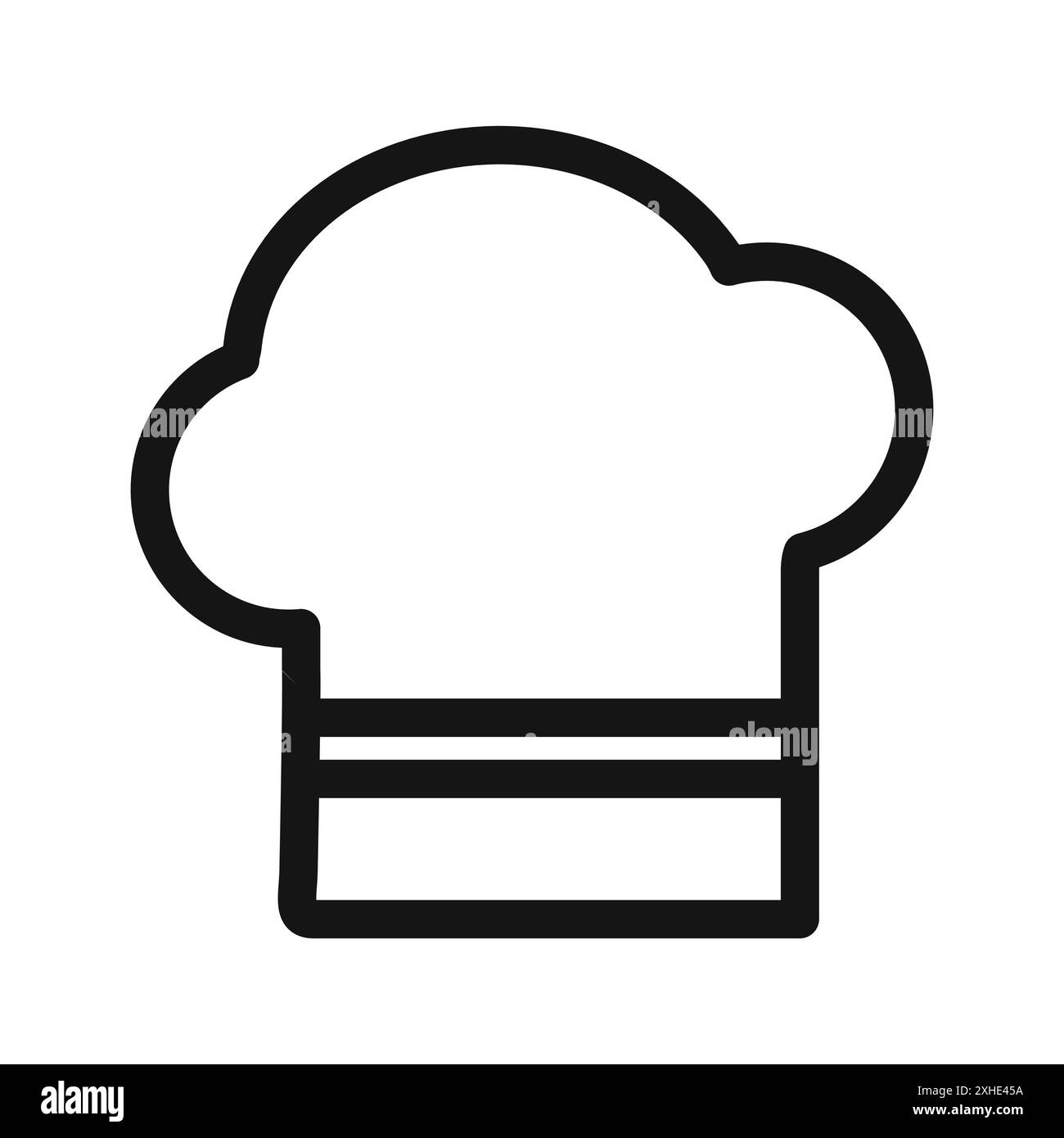 Chef hat icon Vector symbol or sign set collection in black and white ...