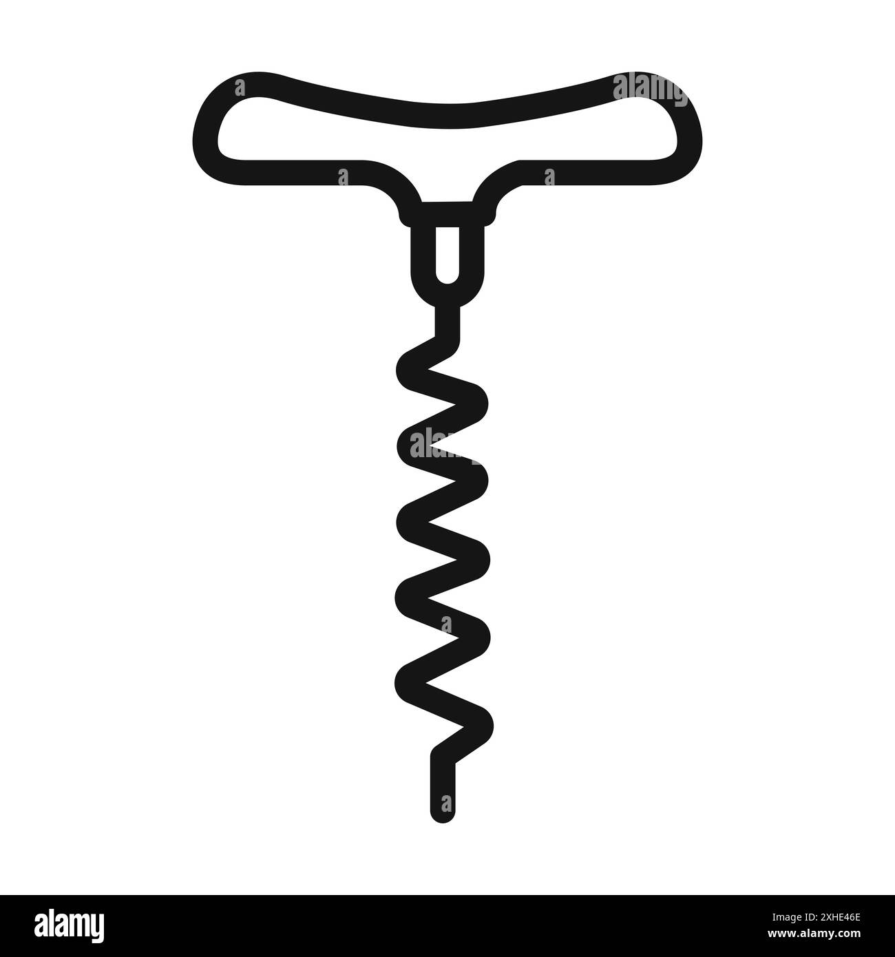 corkscrew icon Vector symbol or sign set collection in black and white ...