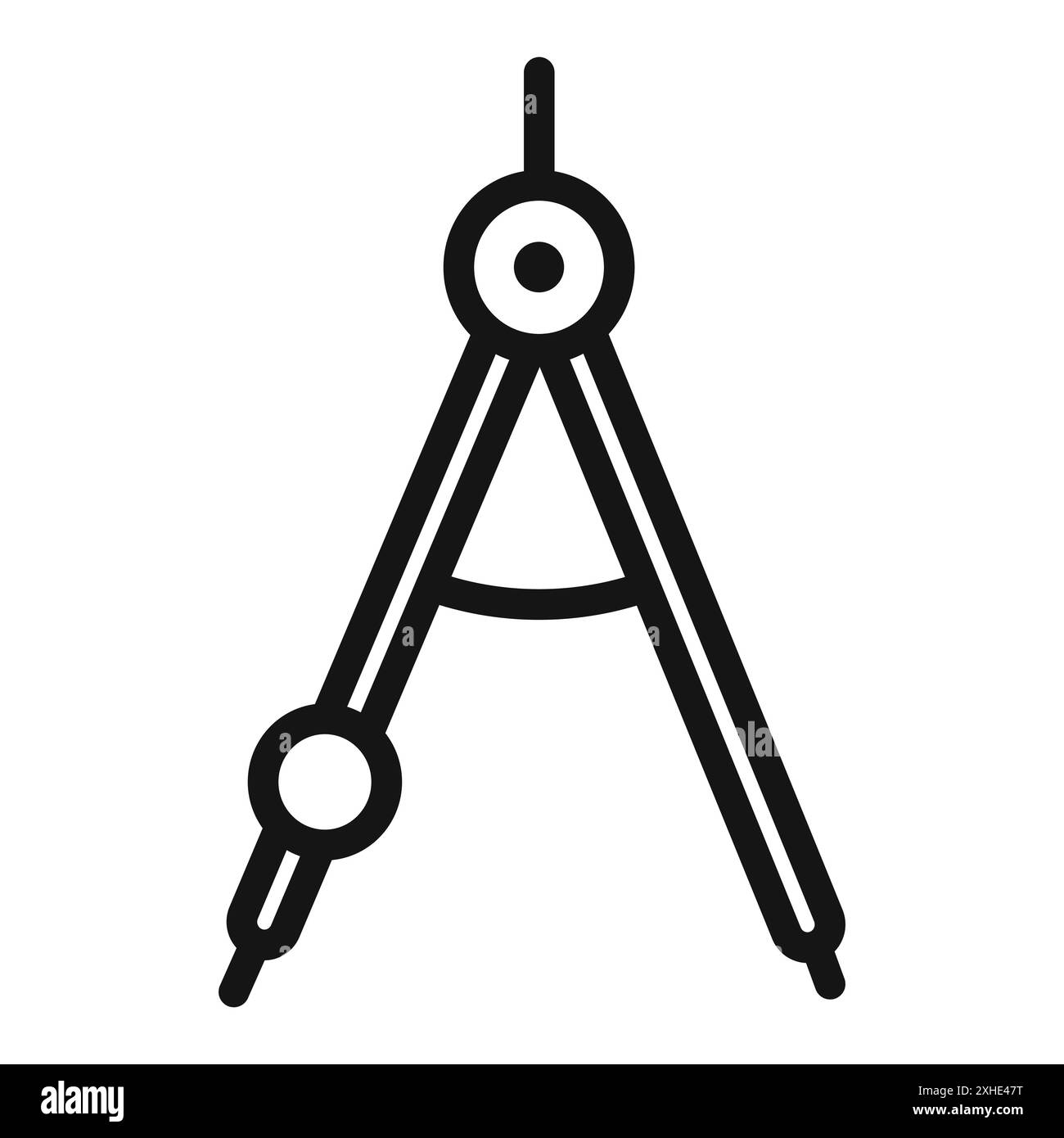 drawing compass icon' Vector symbol or sign set collection in black and ...