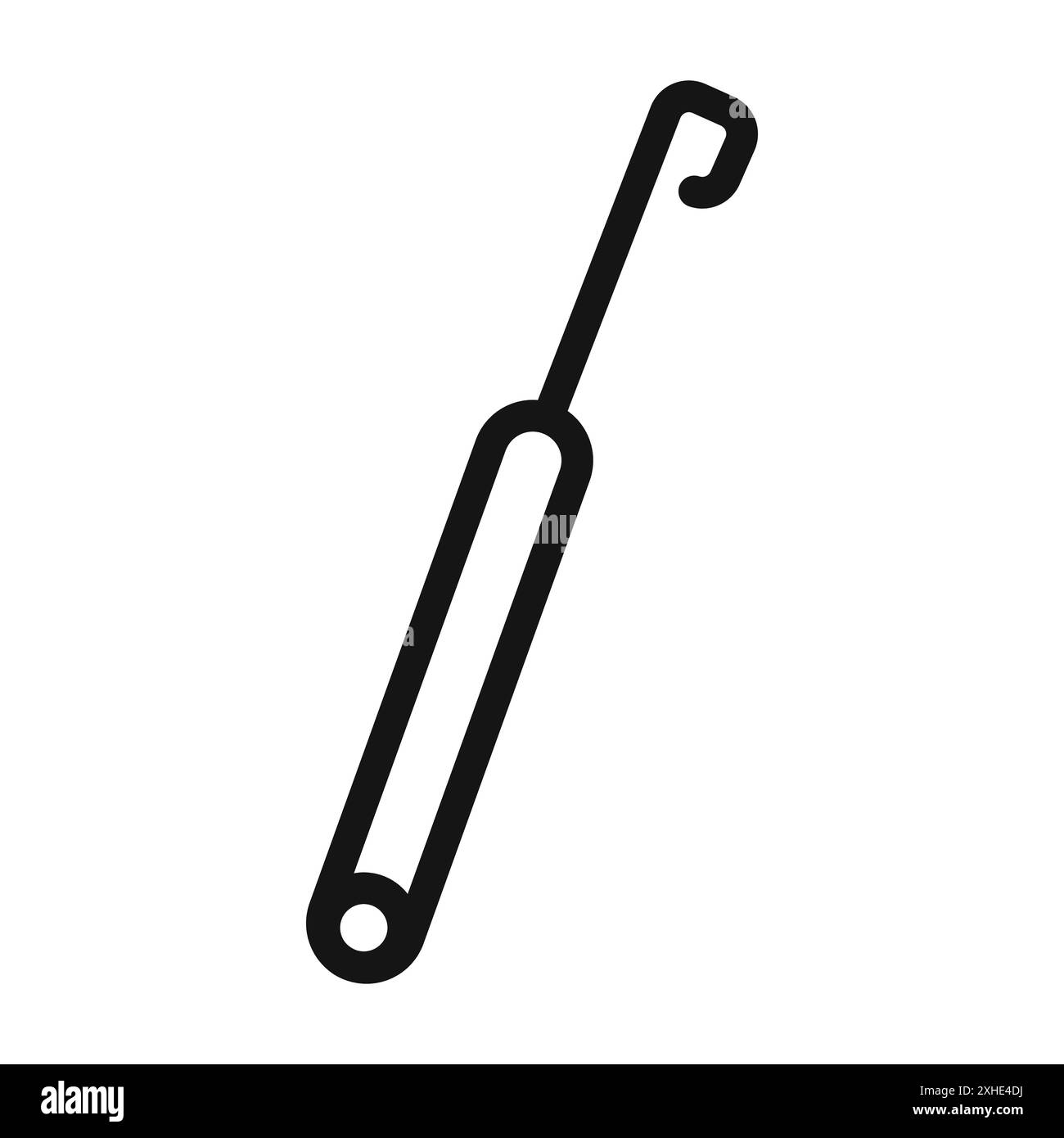 Crochet needle icon Vector symbol or sign set collection in black and ...