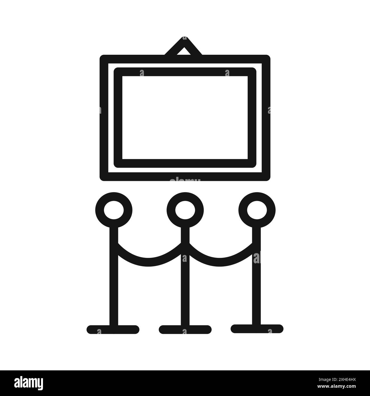 Exhibit icon Vector symbol or sign set collection in black and white ...