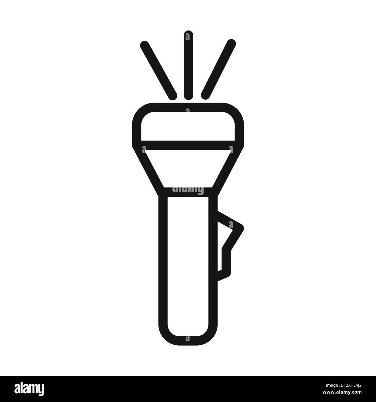 Flashlight torch icon Vector symbol or sign set collection in black and ...