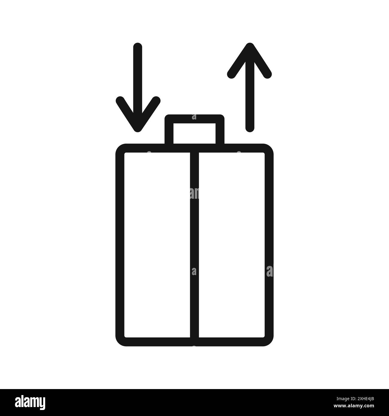 elevator lift icon Vector symbol or sign set collection in black and ...