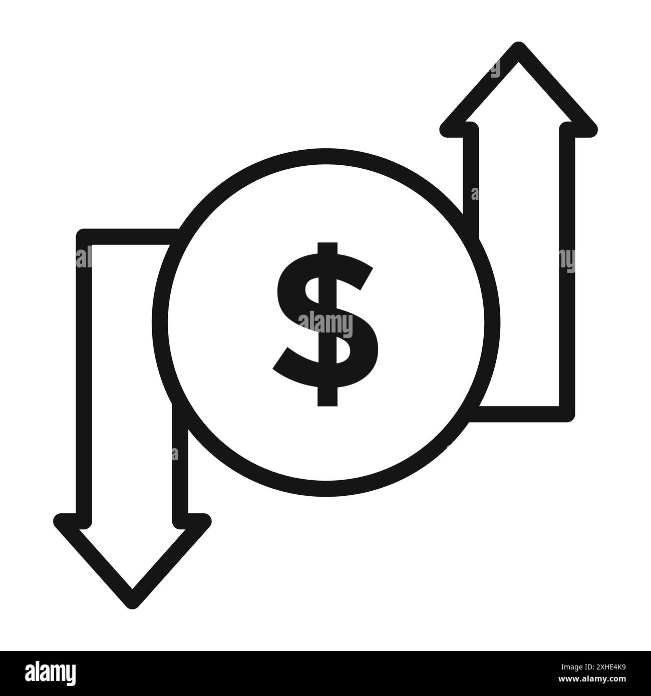 Increase decrease graph Black and White Stock Photos & Images - Alamy