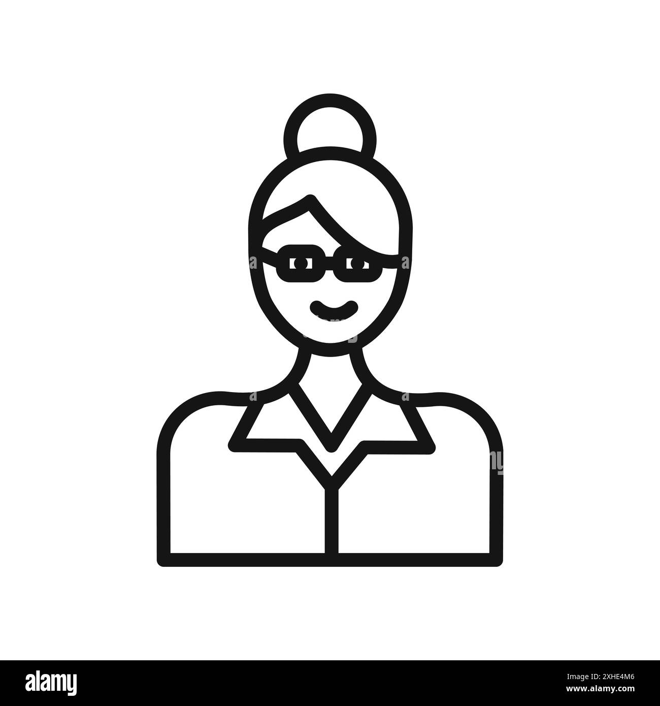 Female Teacher icon Vector symbol or sign set collection in black and ...