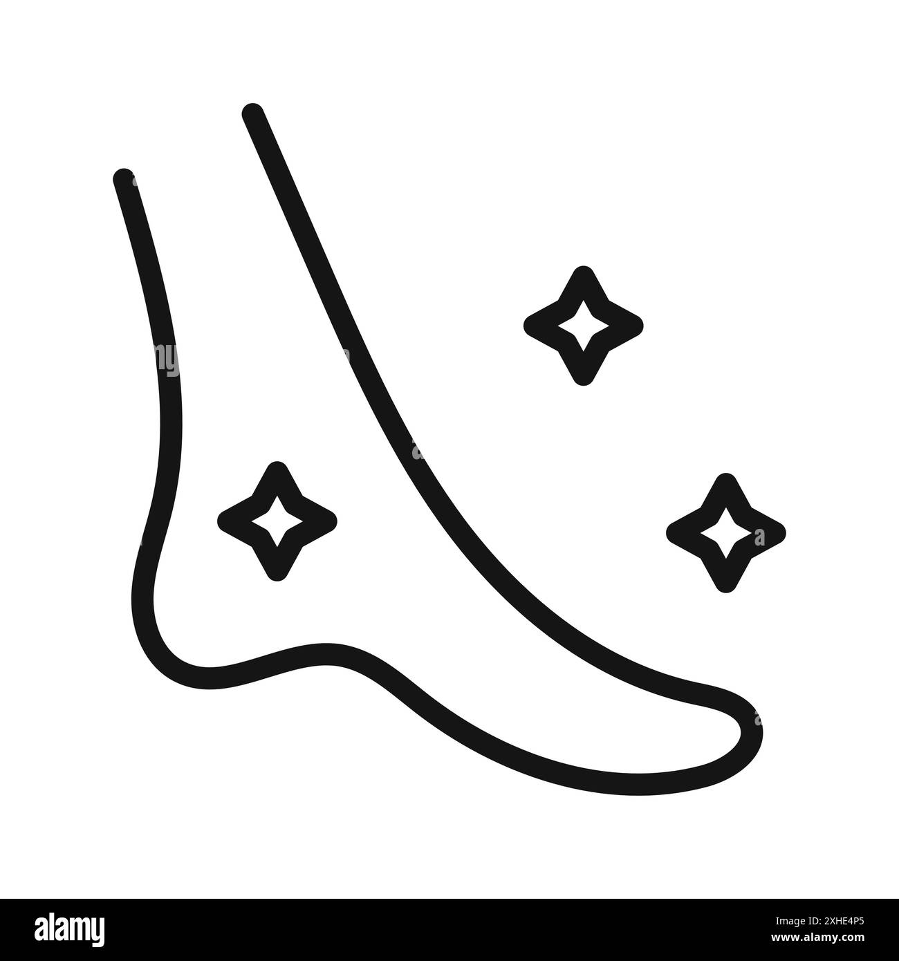 Foot care icon Vector symbol or sign set collection in black and white ...