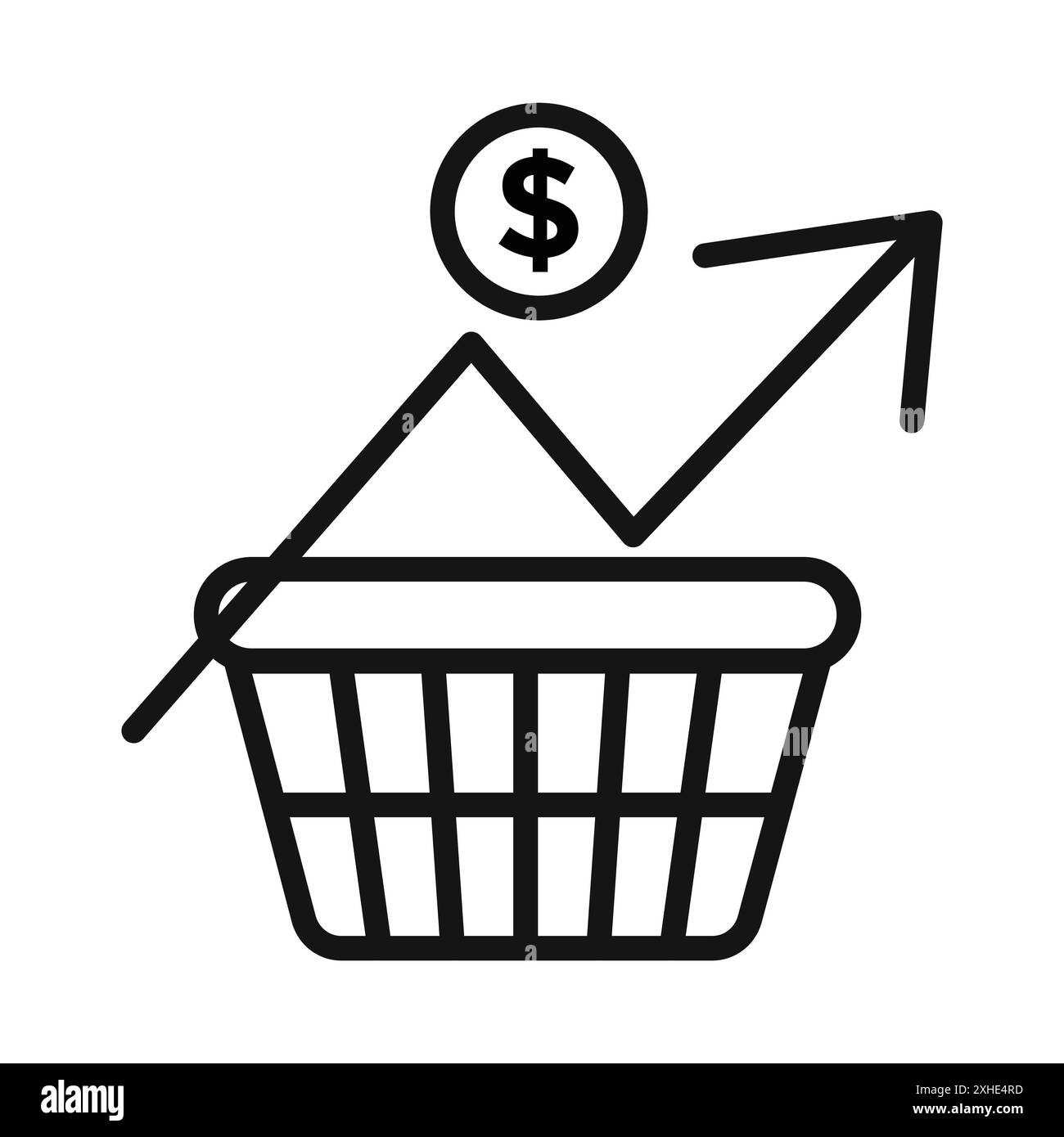 Food inflation icon Vector symbol or sign set collection in black and ...