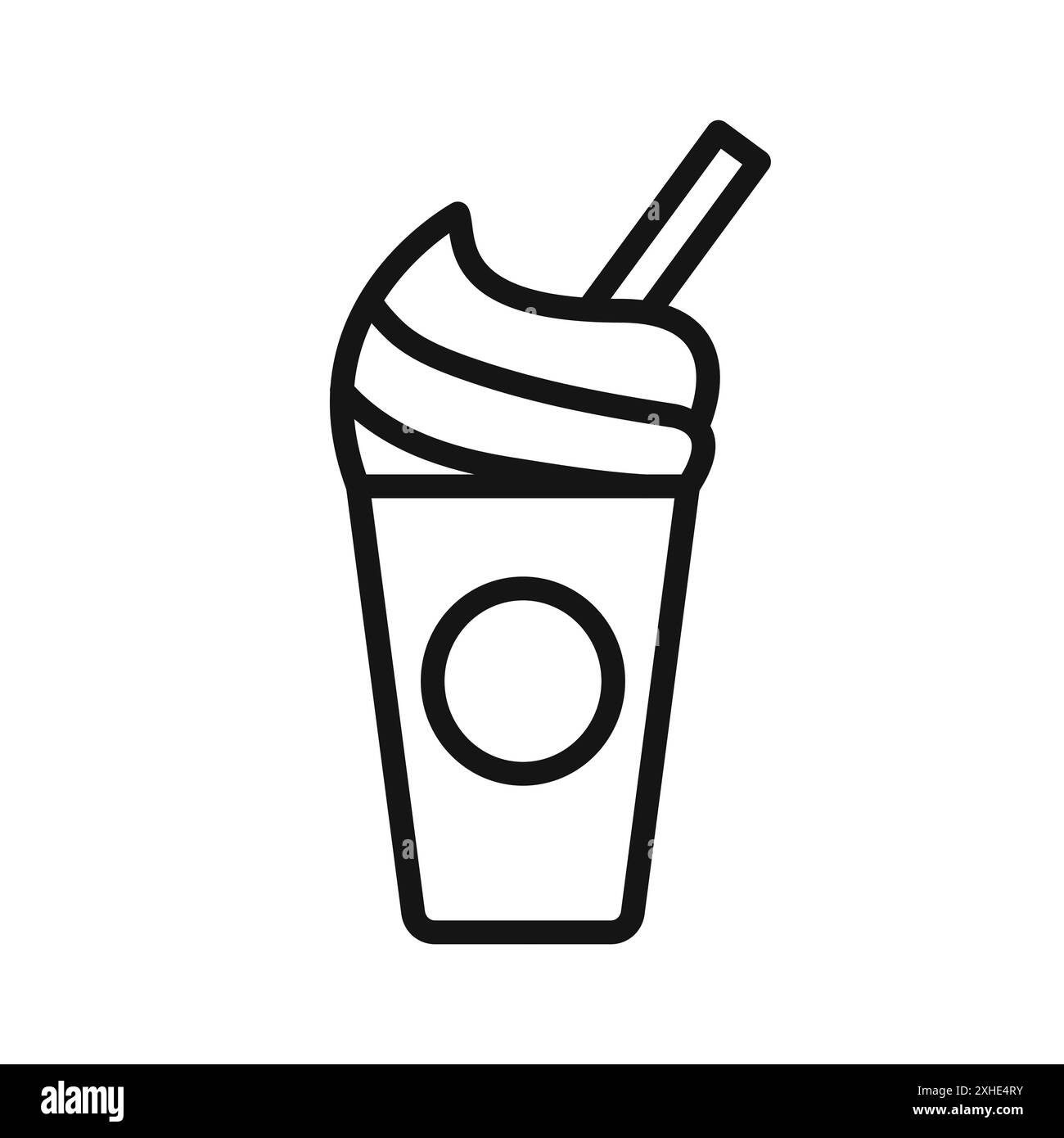 Frappe icon Vector symbol or sign set collection in black and white ...