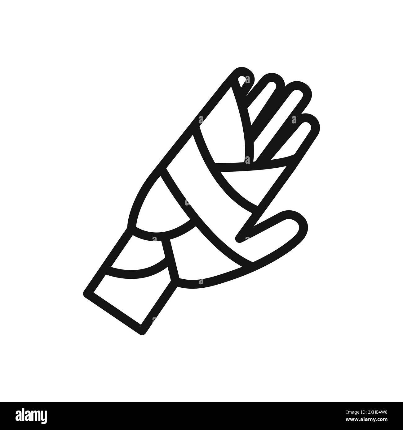 hand accident icon Vector symbol or sign set collection in black and ...