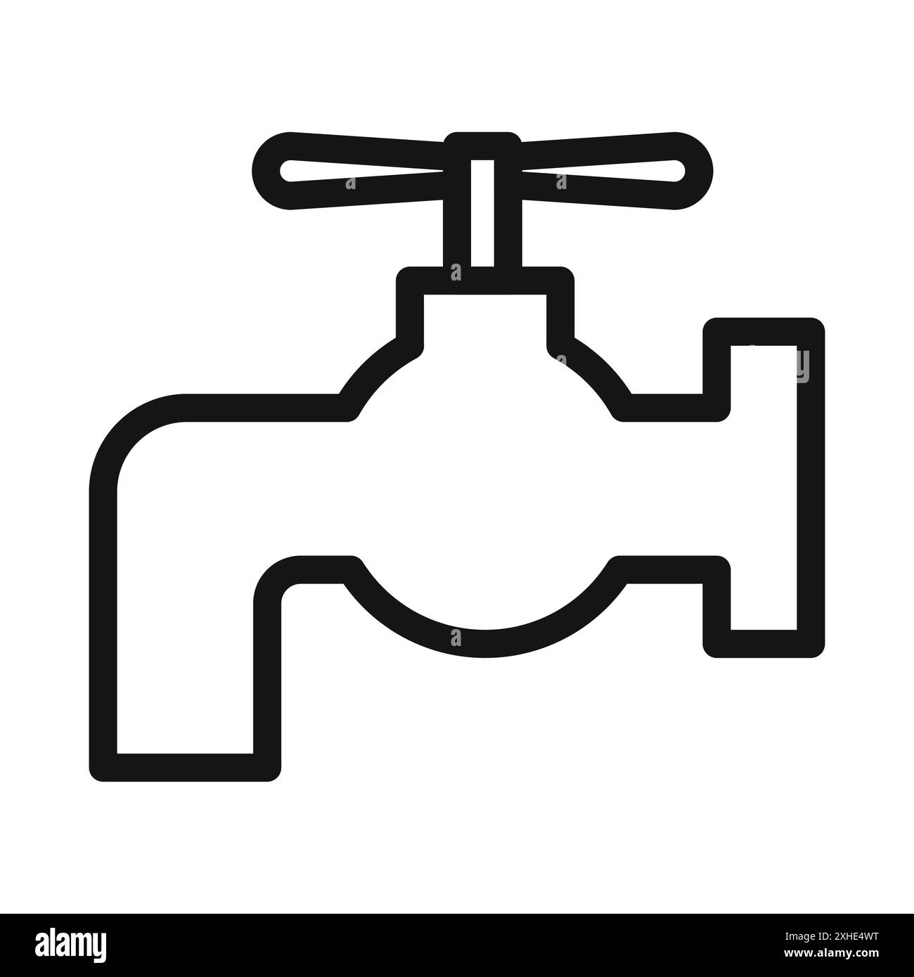 faucet icon Vector symbol or sign set collection in black and white ...