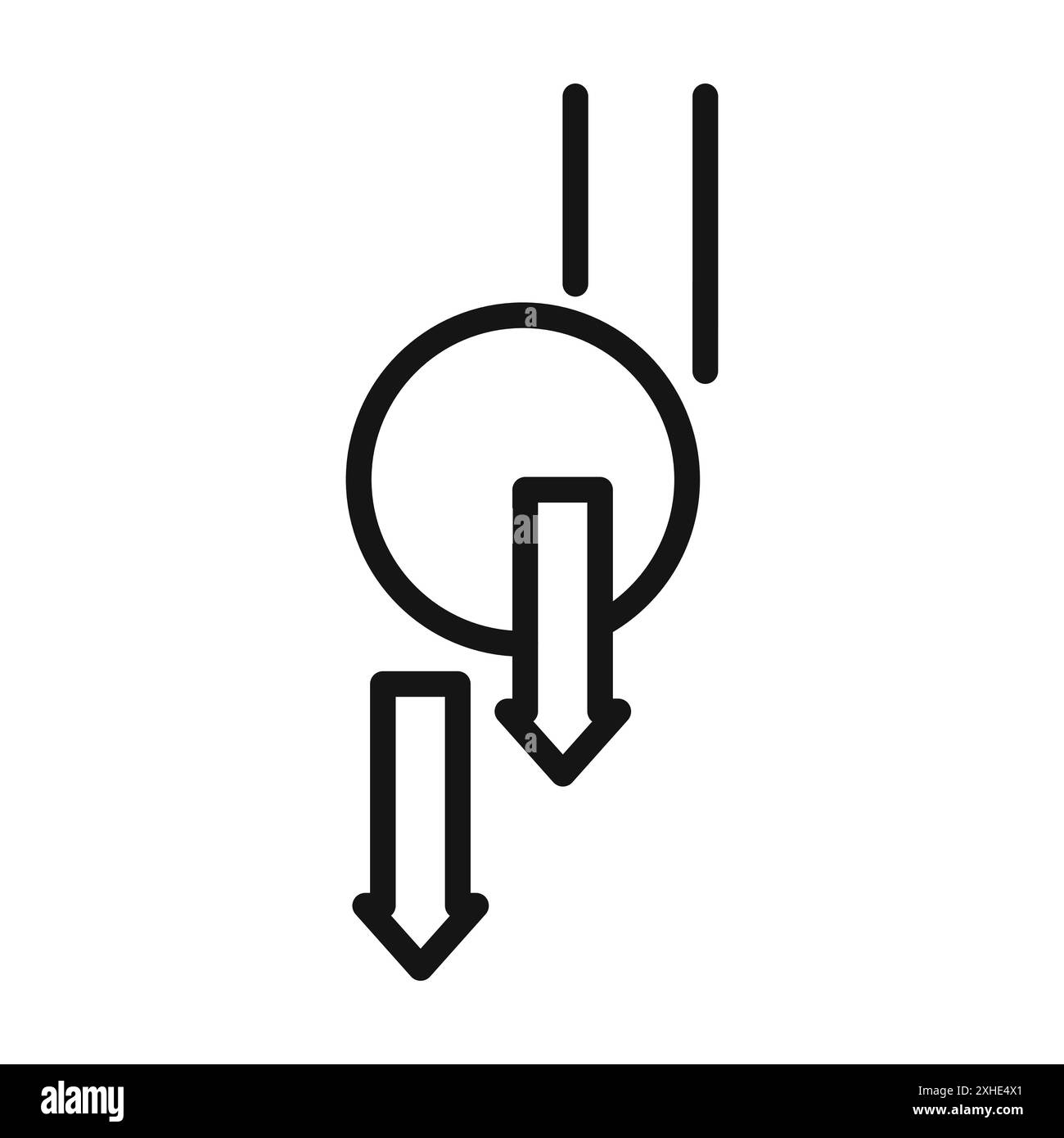 Gravity icon Vector symbol or sign set collection in black and white ...