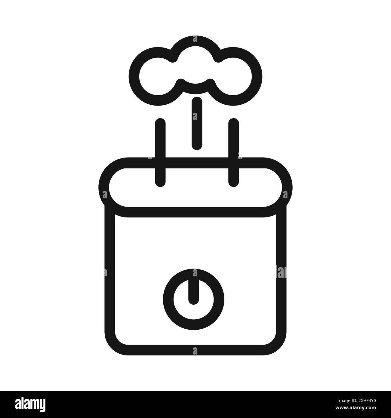 Humidifier icon Vector symbol or sign set collection in black and white ...