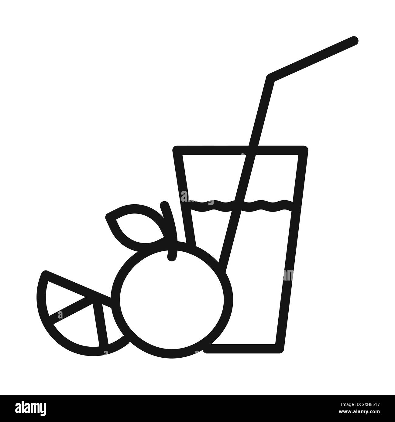 Fruit juice icon Vector symbol or sign set collection in black and ...