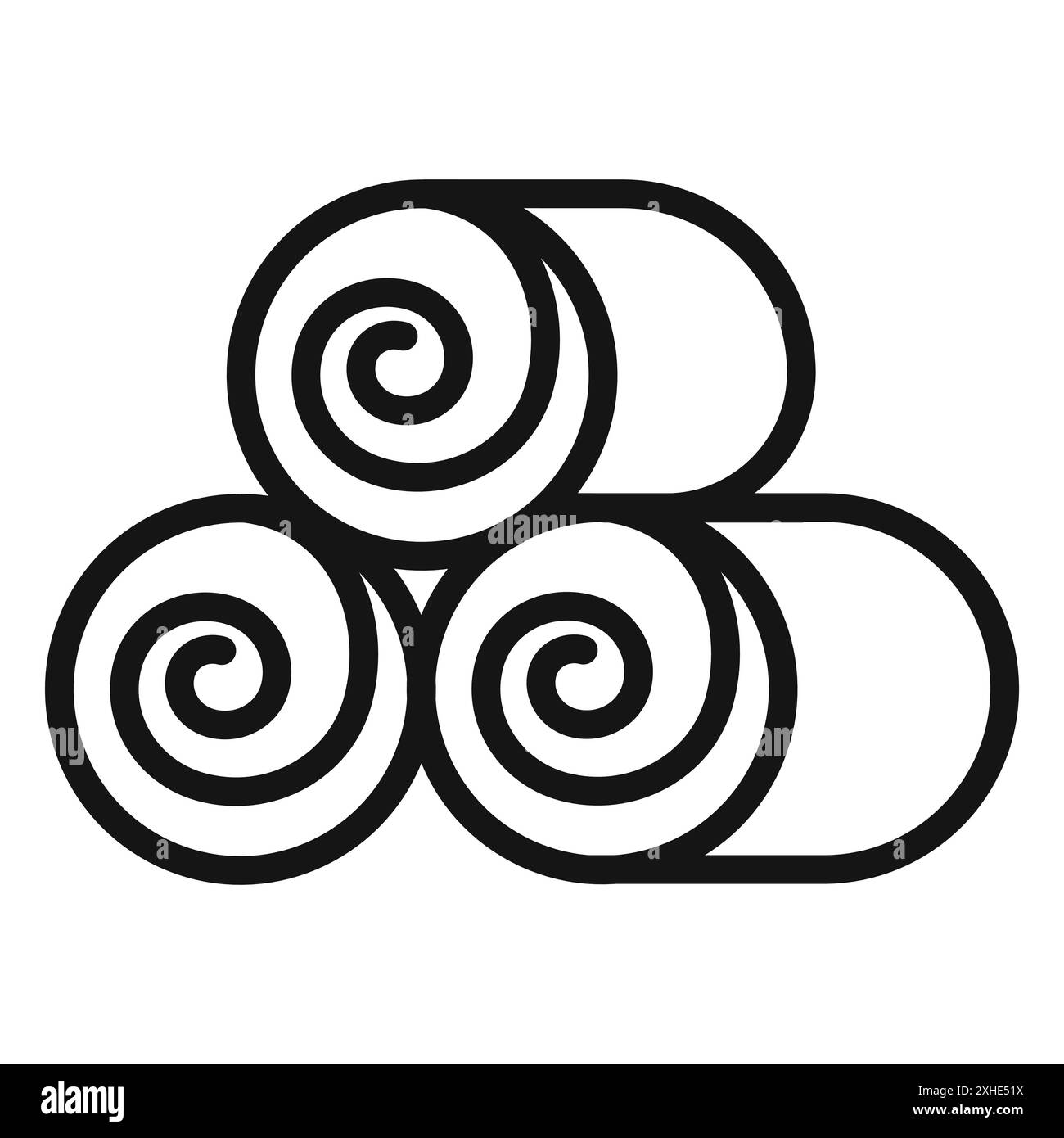 Hay bale icon Vector symbol or sign set collection in black and white ...