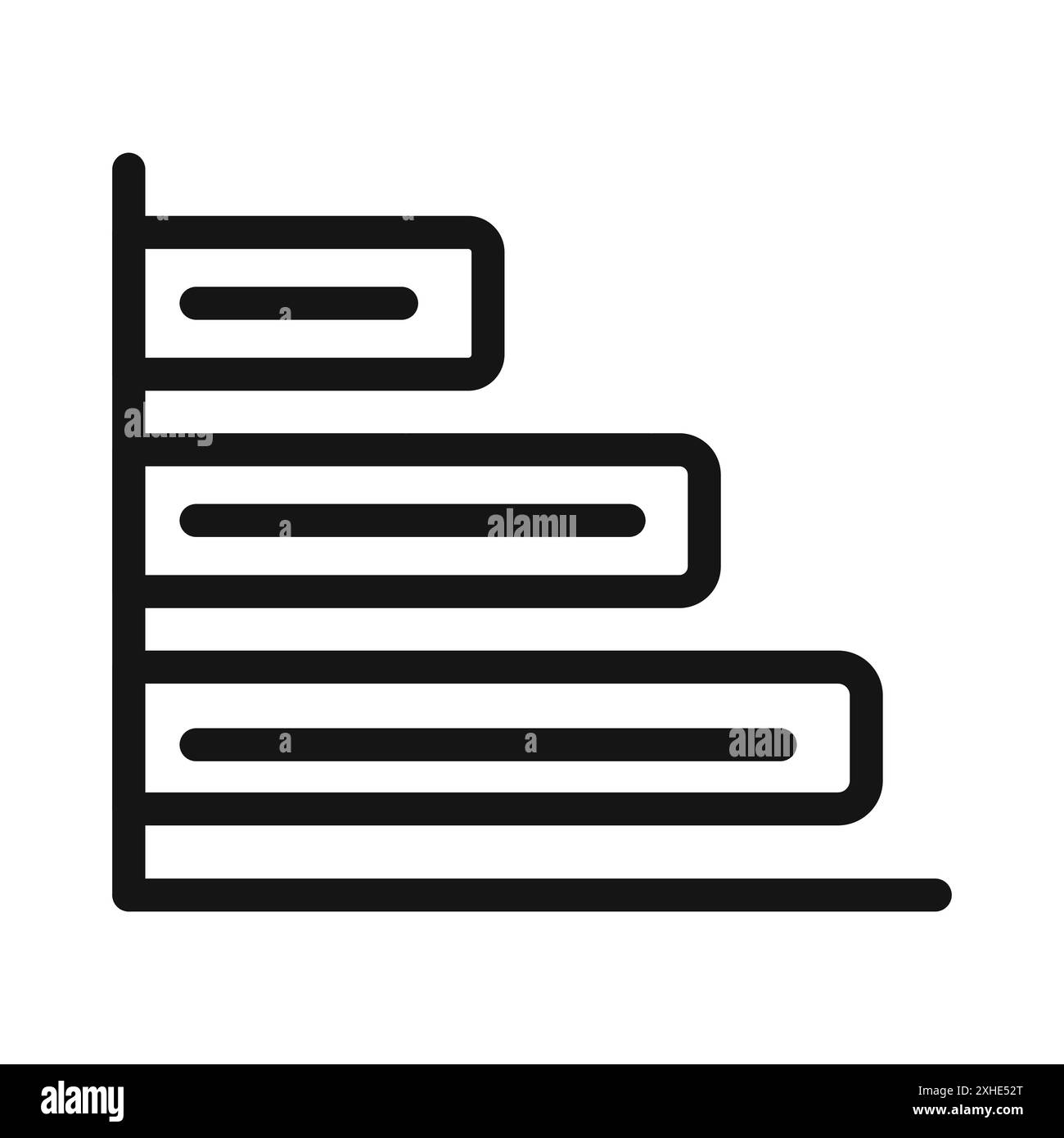 Gantt chart icon Vector symbol or sign set collection in black and ...