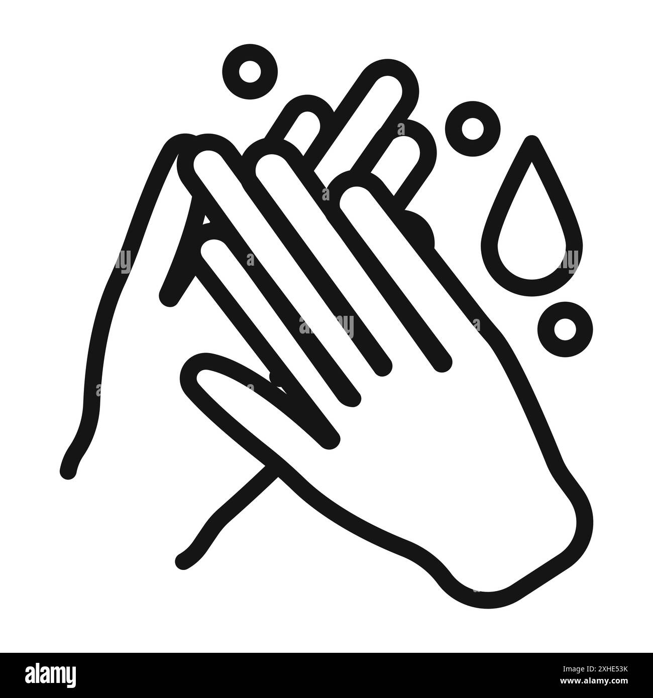 hand washing icon Vector symbol or sign set collection in black and ...