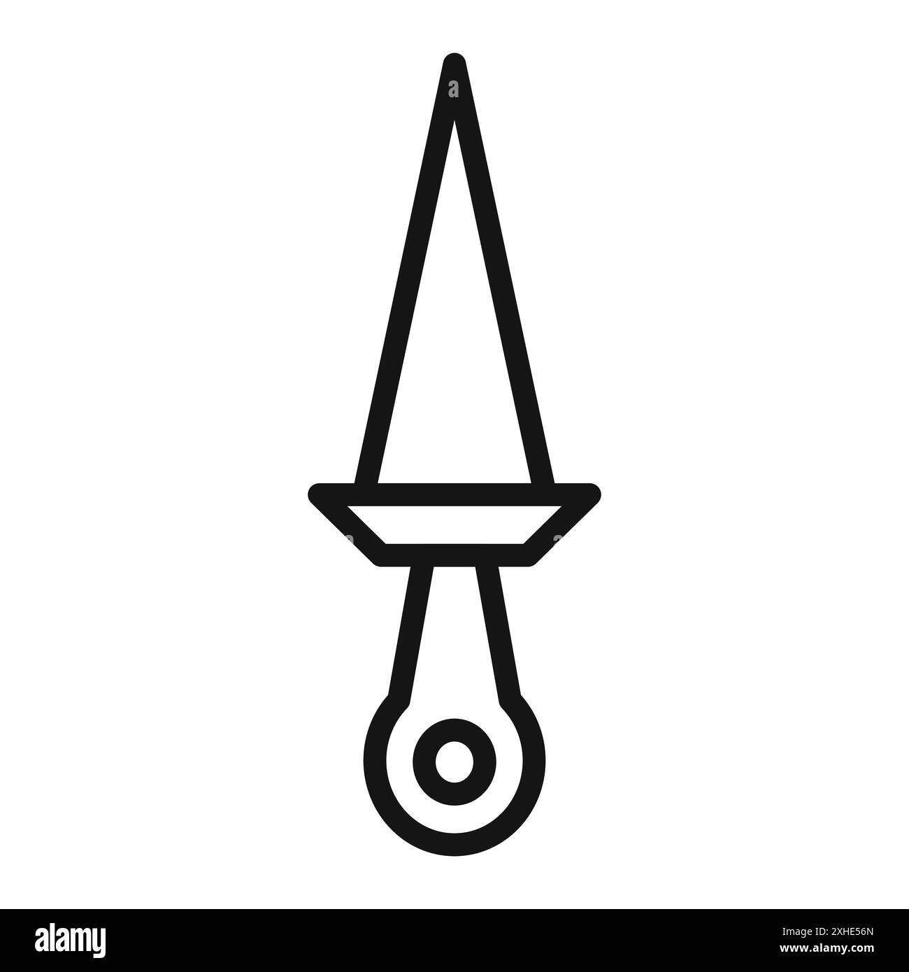 Kunai icon Vector symbol or sign set collection in black and white ...