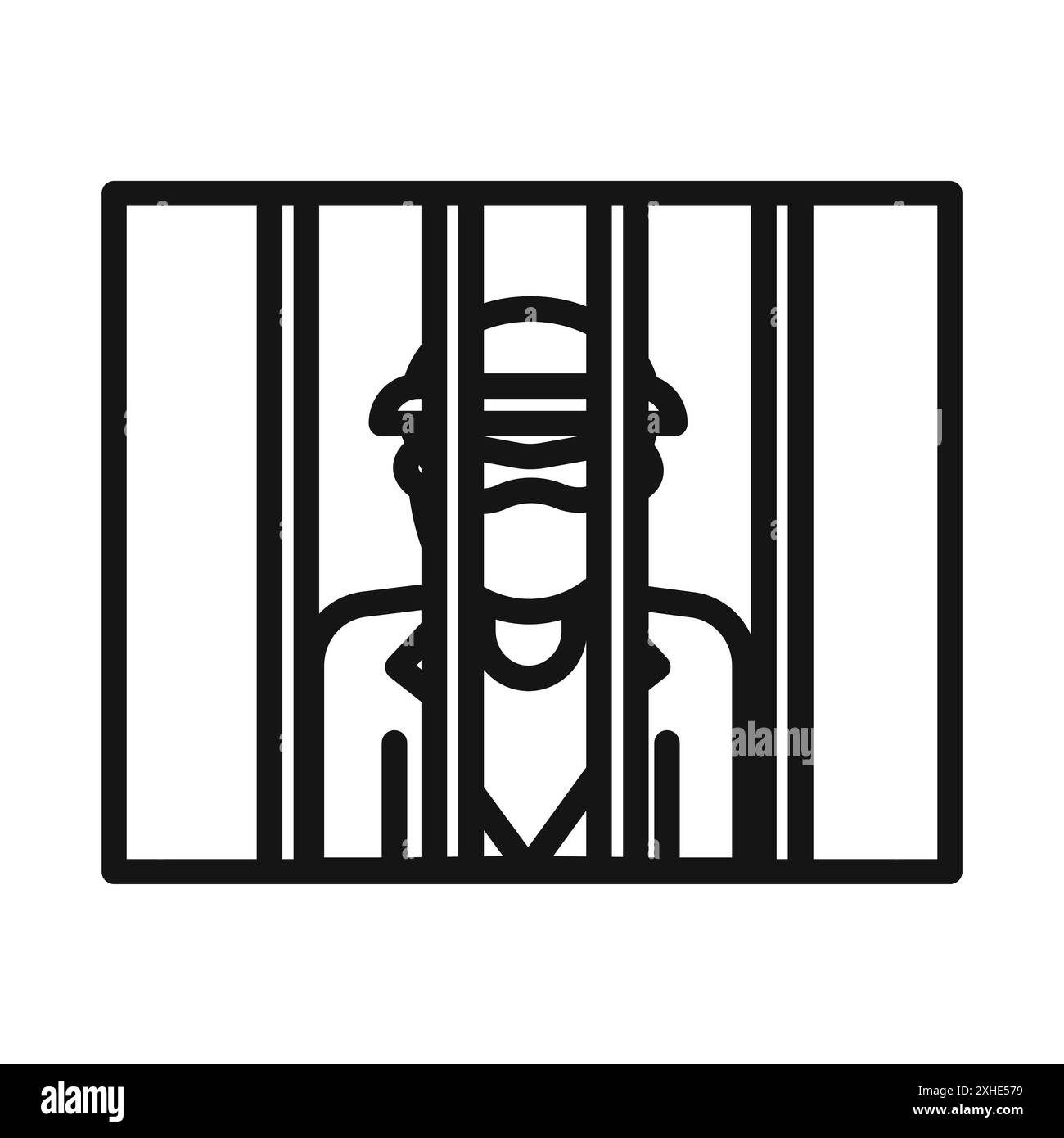 jail criminal prisioner icon Vector symbol or sign set collection in ...