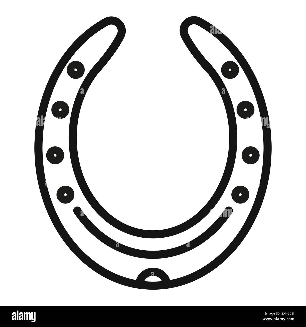 lucky horseshoe icon Vector symbol or sign set collection in black and ...