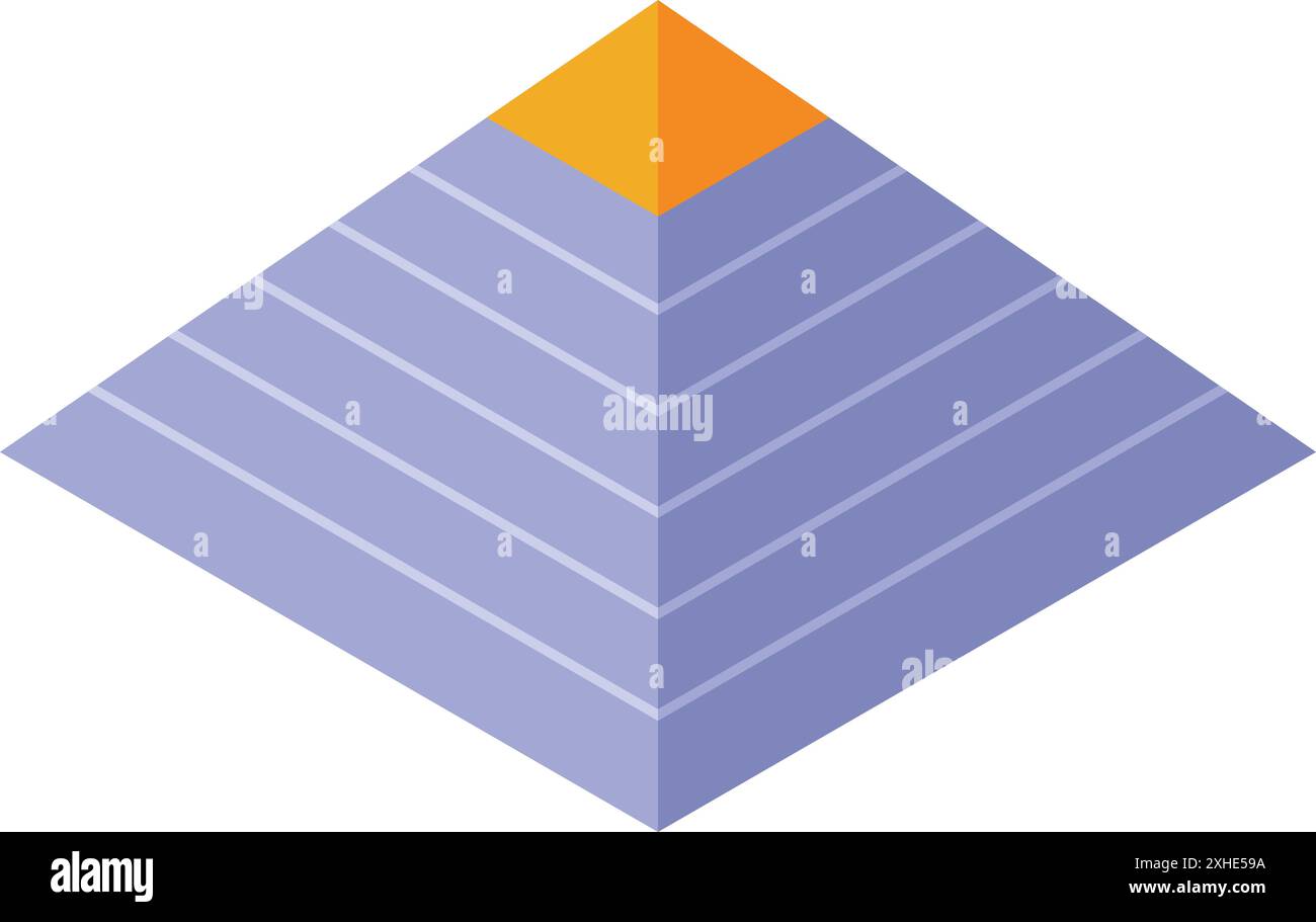 Blue hierarchy pyramid chart Stock Vector Images - Alamy