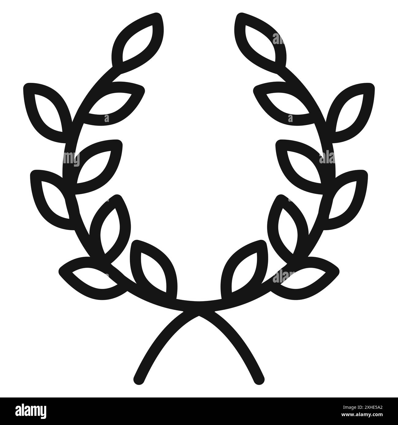 laurel wreath icon Vector symbol or sign set collection in black and ...