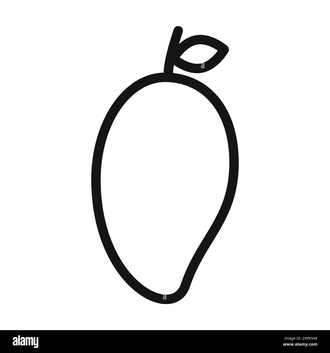 Mango icon Vector symbol or sign set collection in black and white ...