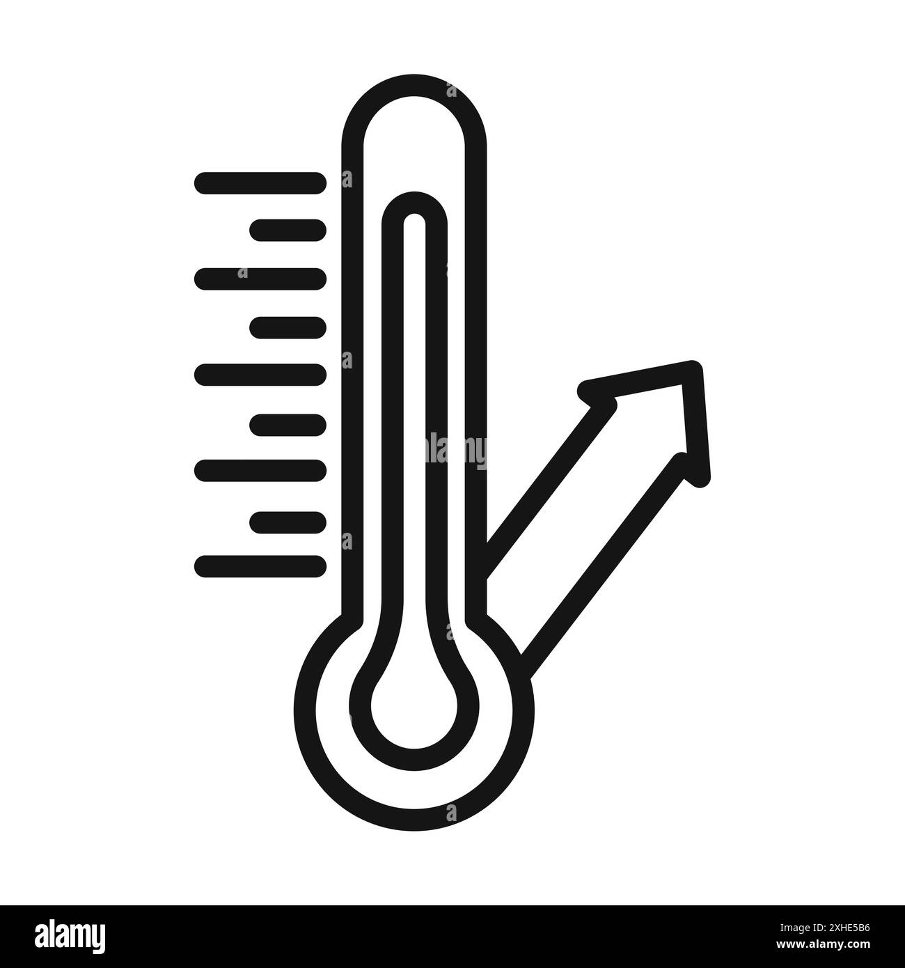 Meterology thermometer measuring icon Vector symbol or sign set ...