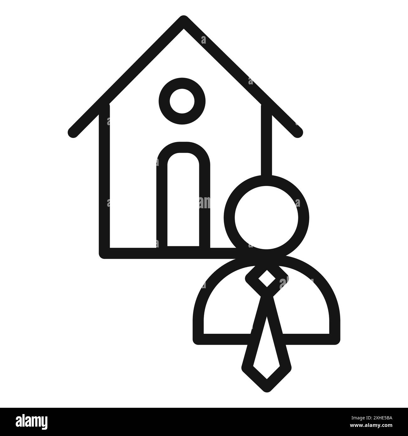 Home realtor icon Vector symbol or sign set collection in black and ...