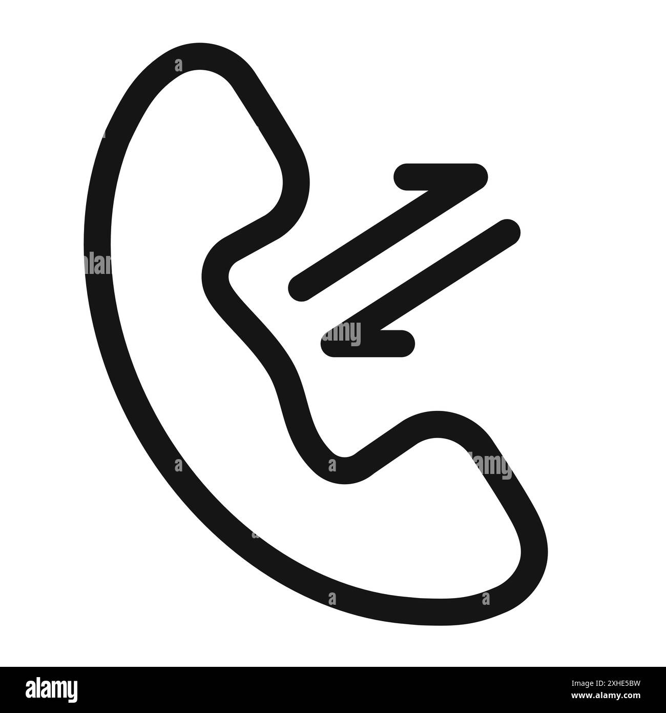 incoming outgoing calls icon Vector symbol or sign set collection in ...