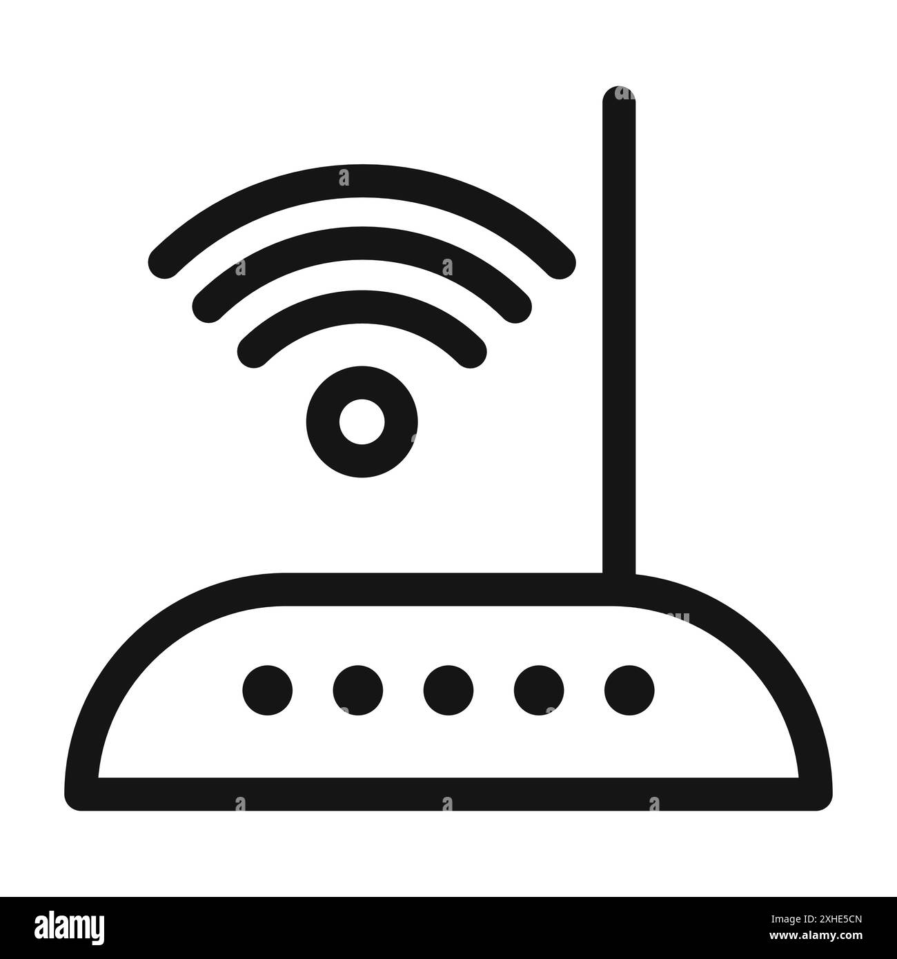 internet router icon Vector symbol or sign set collection in black and ...