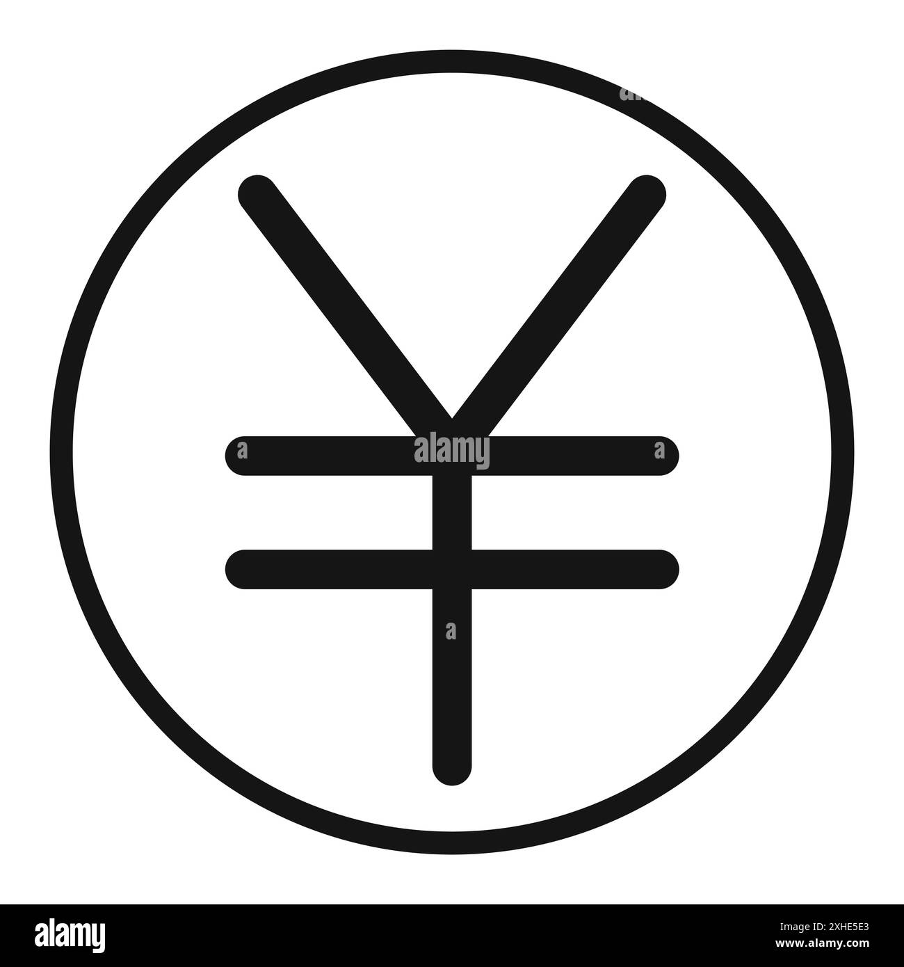 Japanese yen currency icon Vector symbol or sign set collection in ...