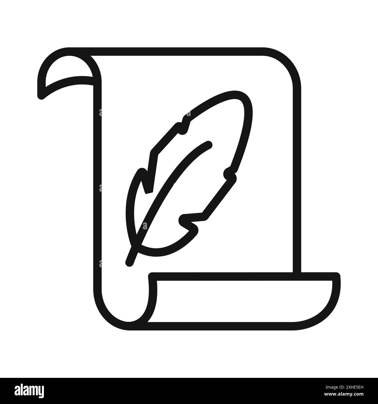 Papyrus icon Vector symbol or sign set collection in black and white ...