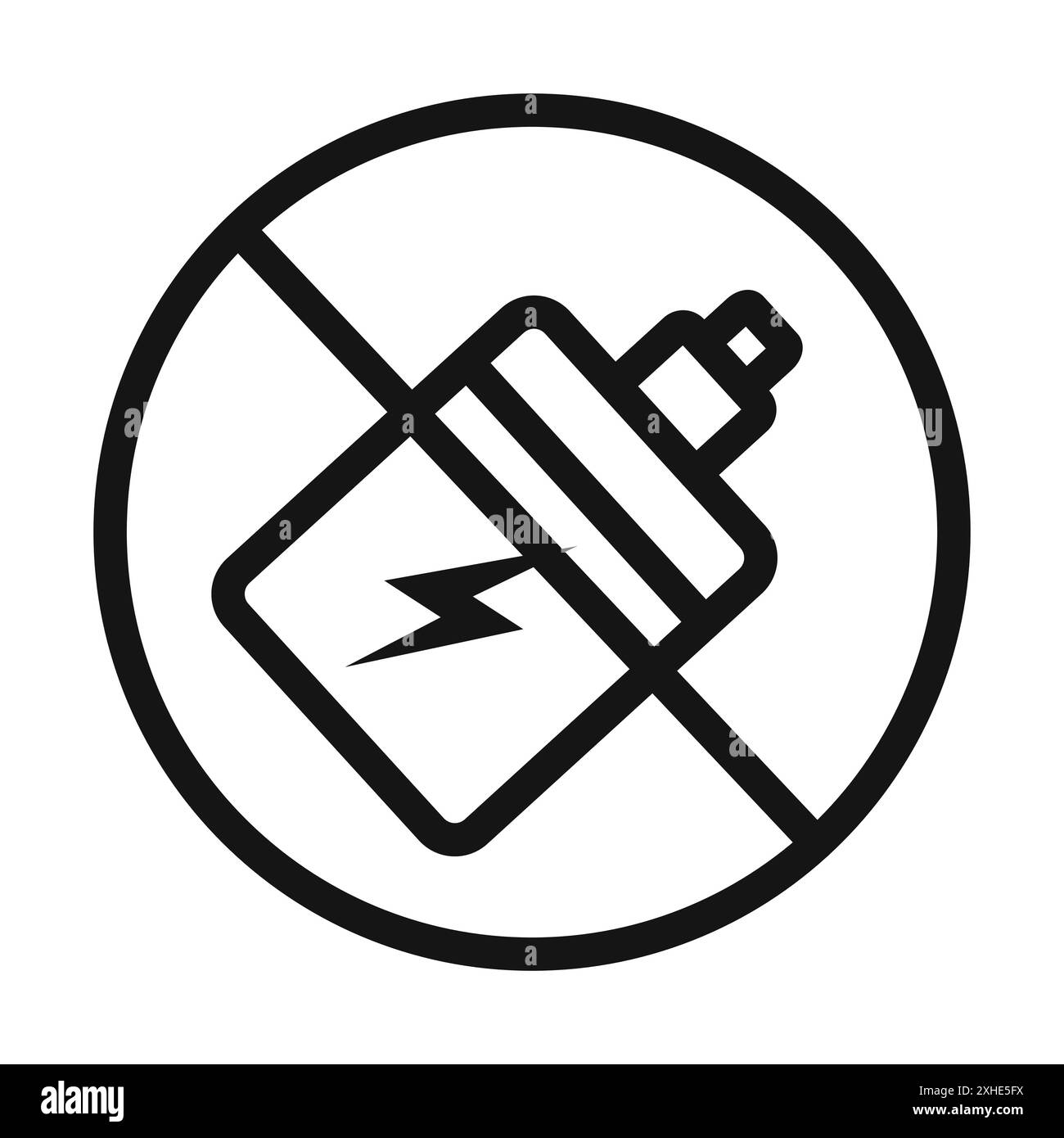 No Electronic Vaping icon Vector symbol or sign set collection in black ...