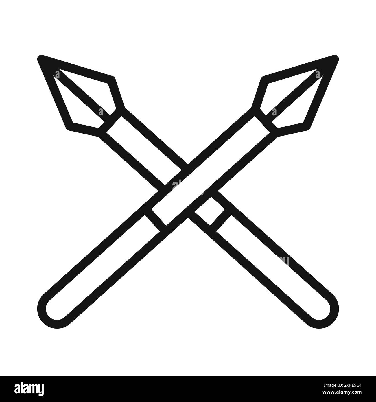 lance icon Vector symbol or sign set collection in black and white ...