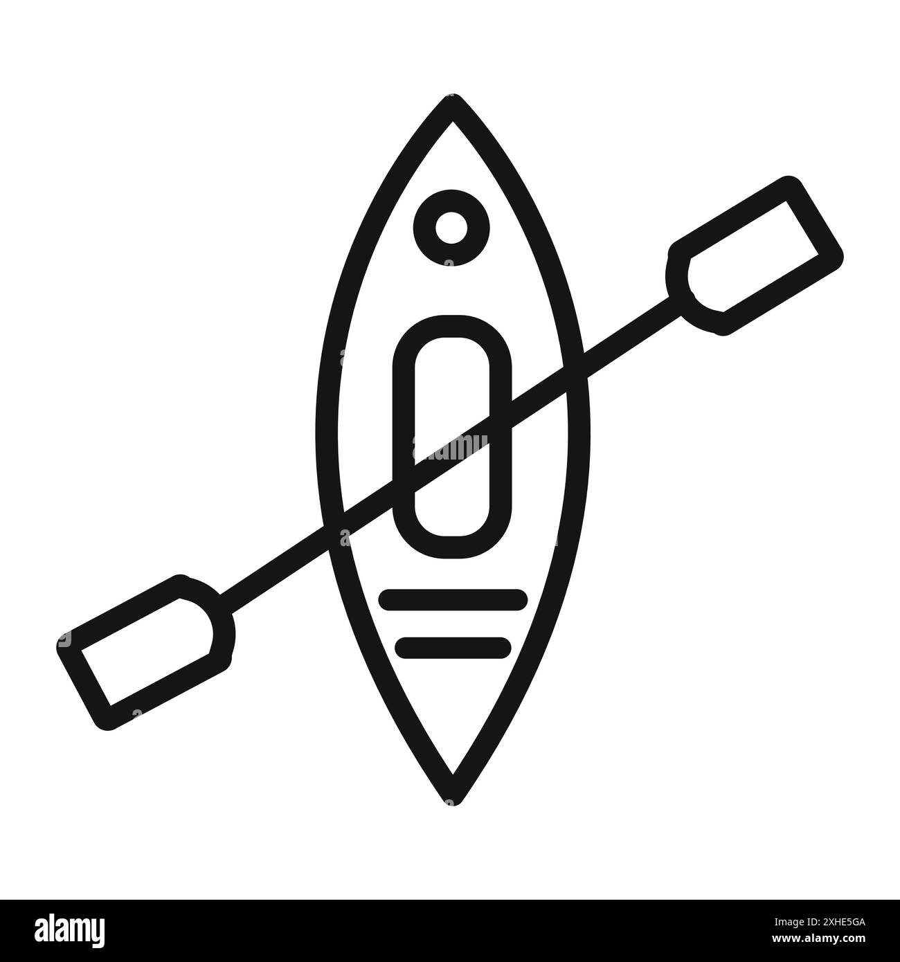 kayak icon Vector symbol or sign set collection in black and white ...