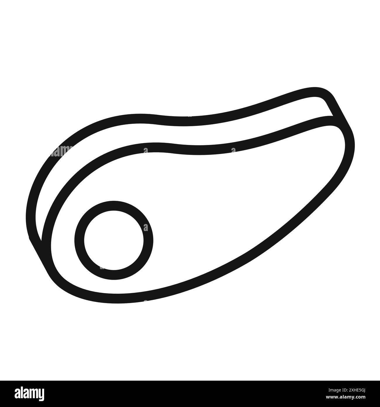 meat icon Vector symbol or sign set collection in black and white ...